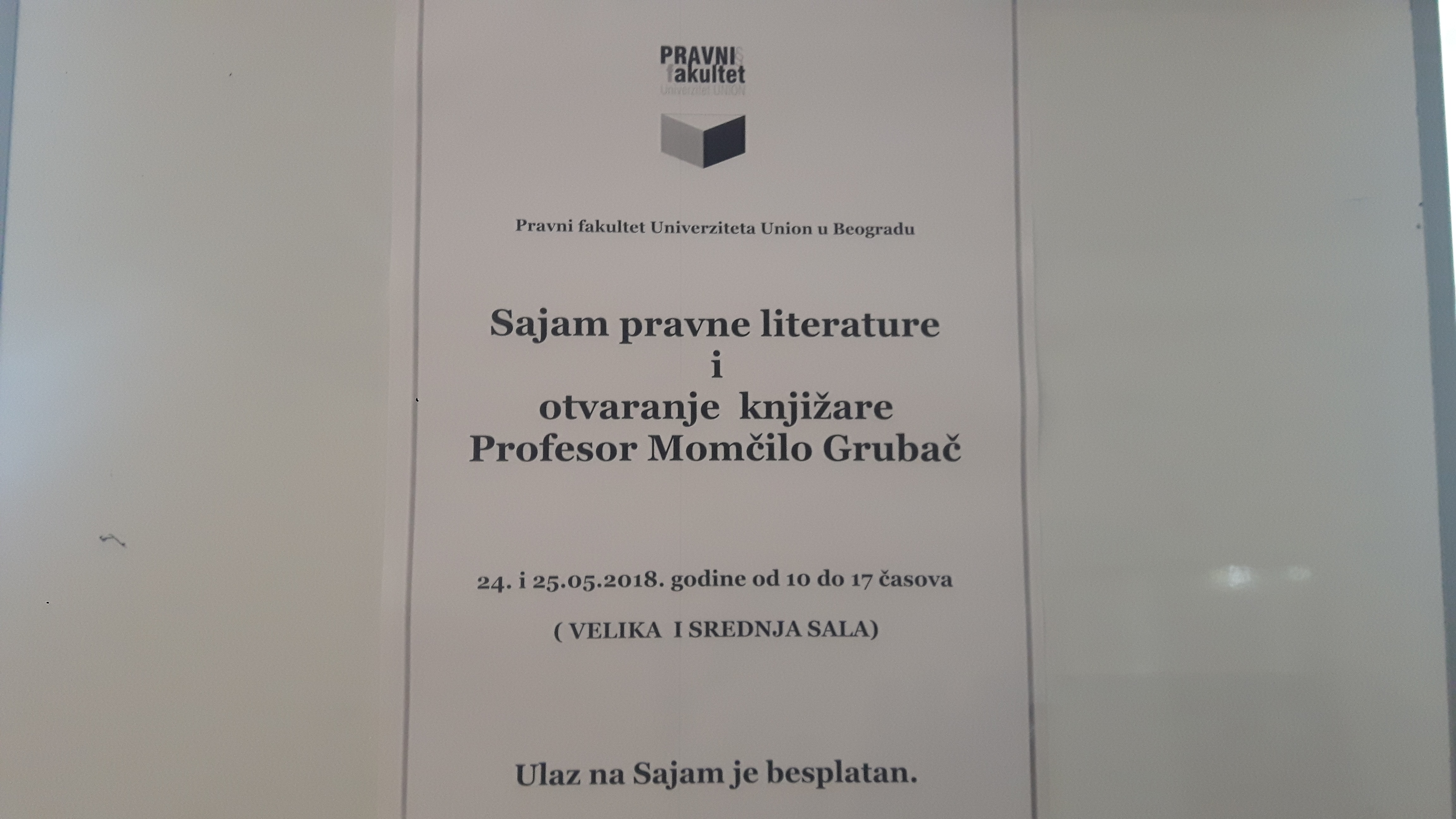 PF - Pravna fakulteta Univerze v Mariboru na sejmu pravne literature v Beogradu, ki poteka 24 ...